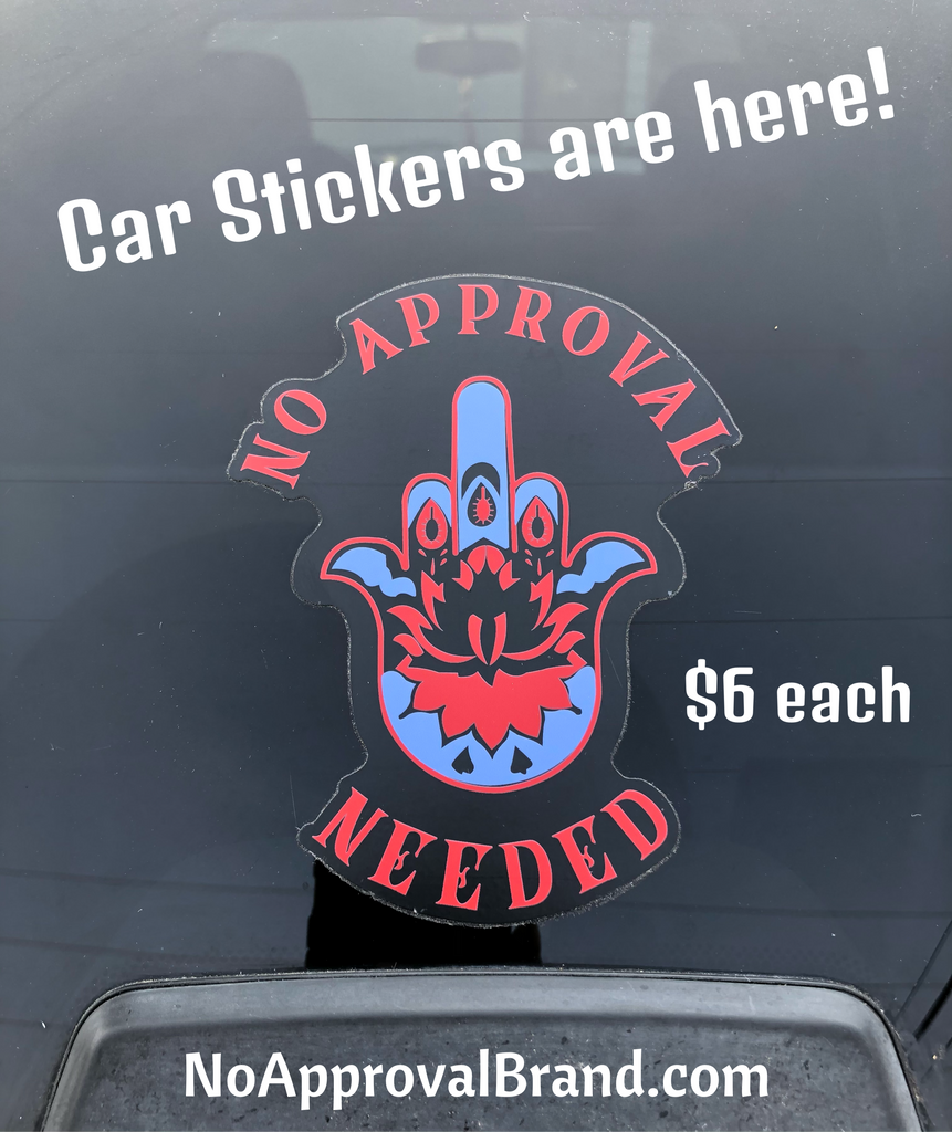 Large Window Sticker – No Approval Needed Clothing